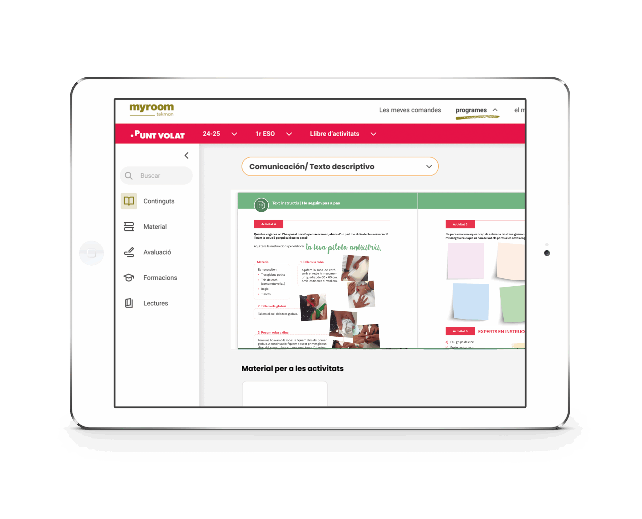 Proyecto educativo para lengua catalana ESO: Punt Volat